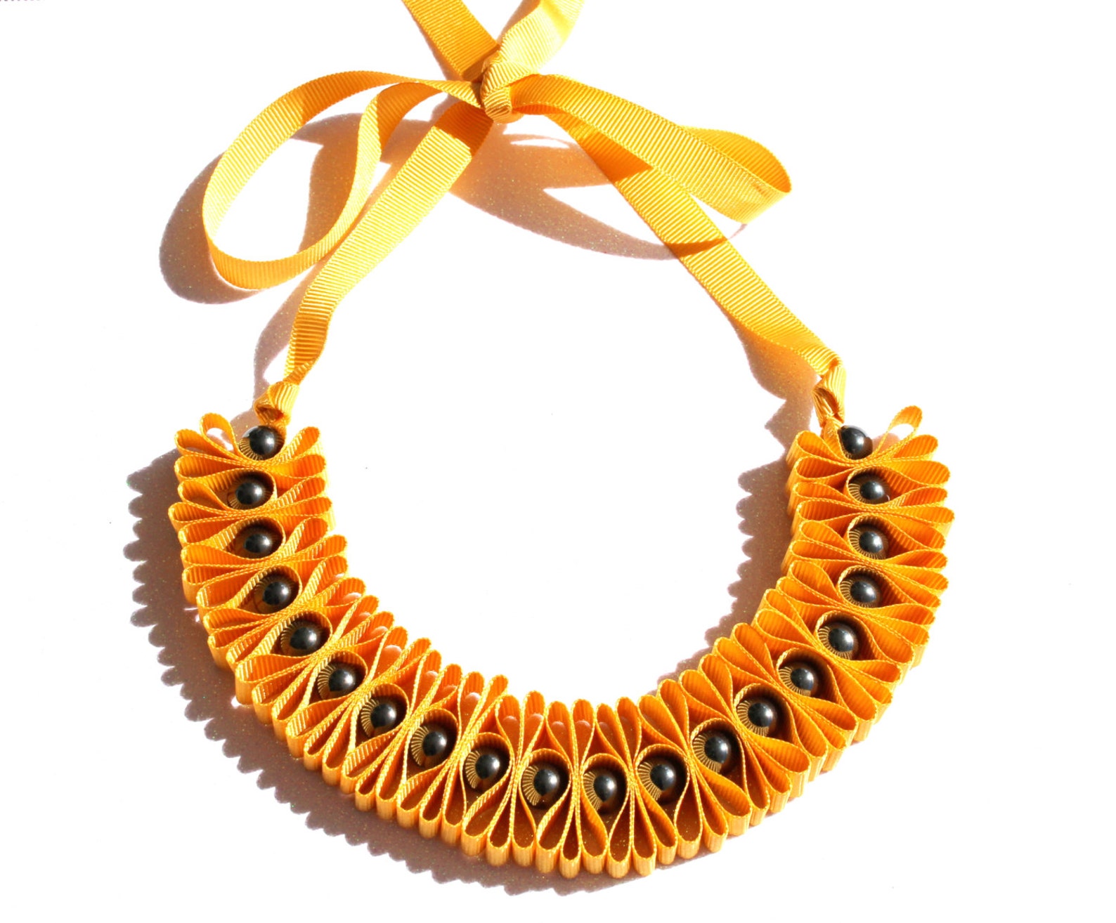 Grosgrain Folded Ribbon Necklace - Etsy