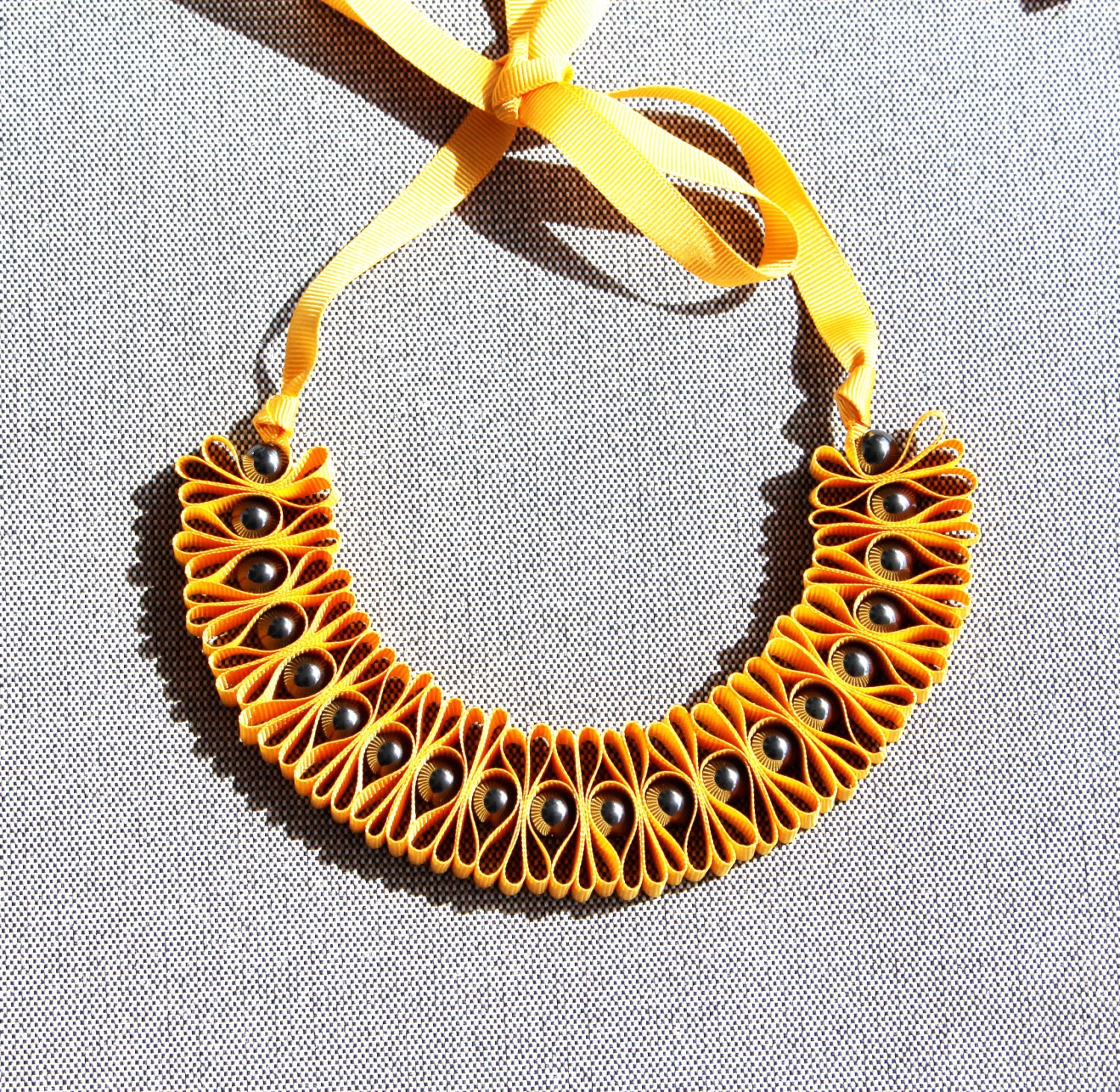 Grosgrain Folded Ribbon Necklace - Etsy