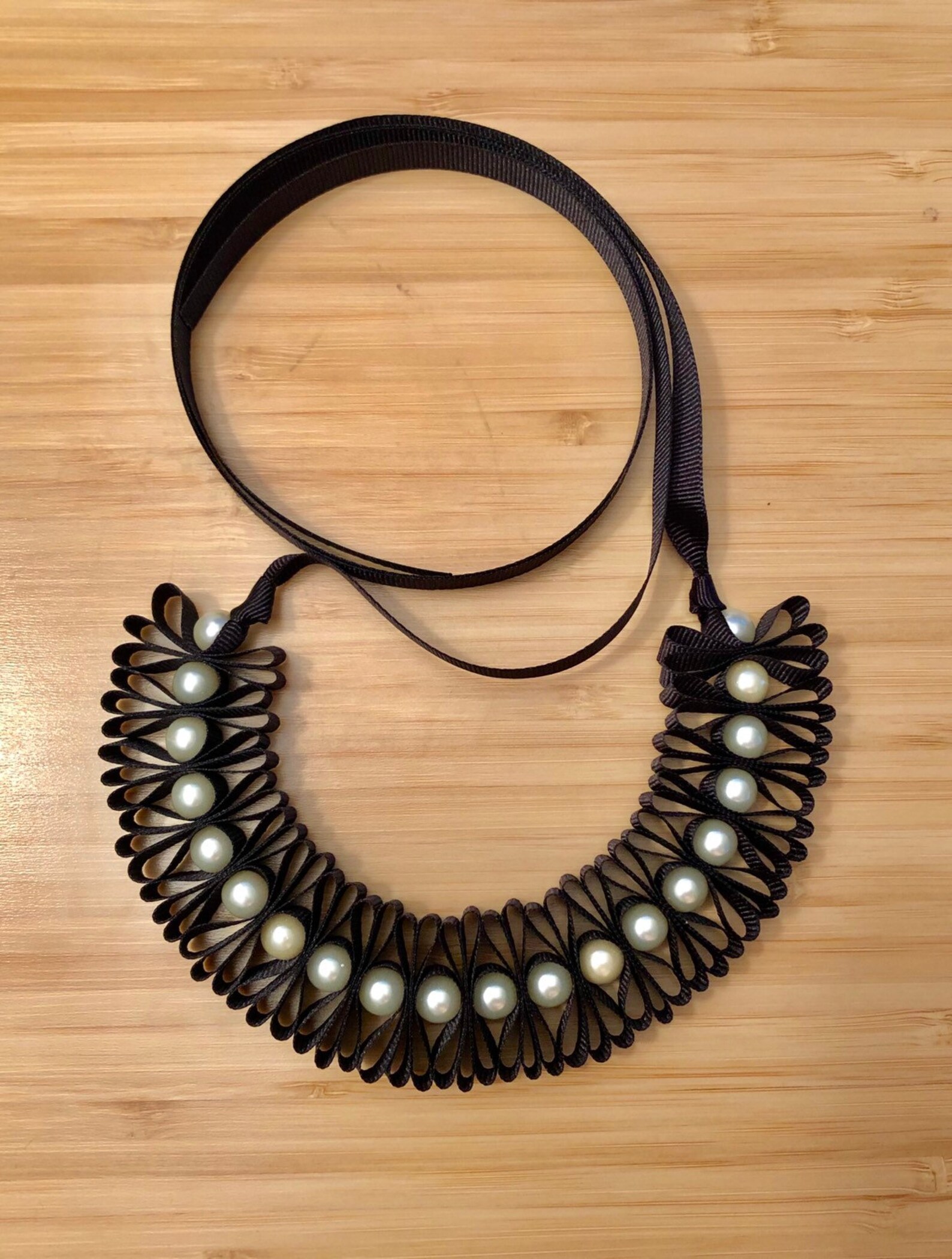 Grosgrain Folded Ribbon Necklace - Etsy