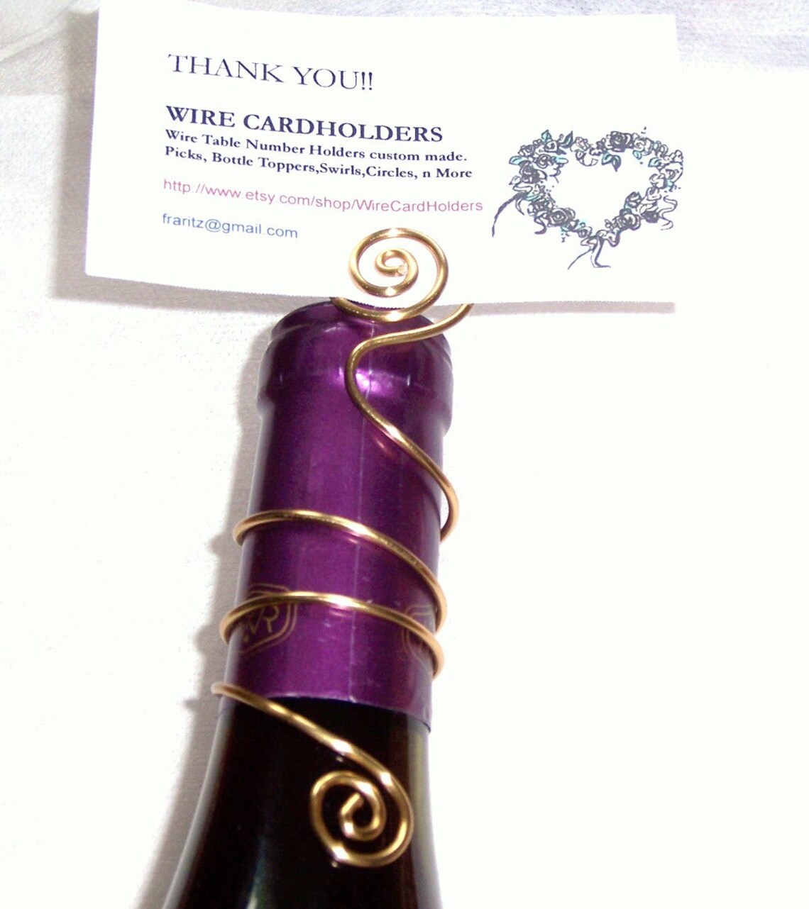 18 Wine Bottle Card Holders - Winery Wedding Event - Wine Gift Tag ...