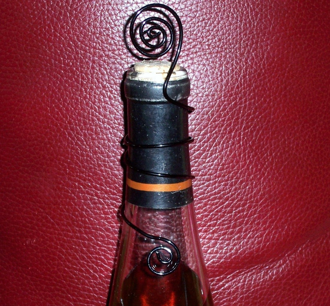 Wine Bottle Wire Cardholder Swirl Table Number Holder - Etsy