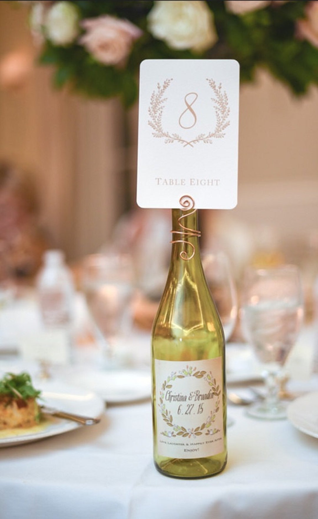 Bottle table numbers wedding | Honestweddingadvice.com