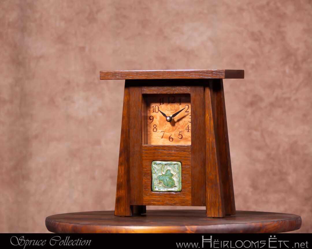 Spruce Collection Craftsman / Mission / Arts & Crafts Mantel Clock - Etsy