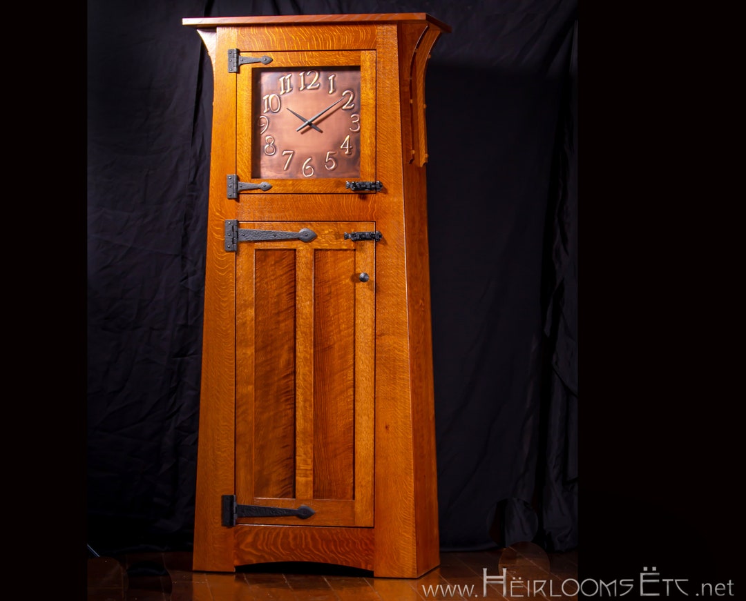 Oak Grandfather Clock / Craftsman / Arts and Crafts Inspired Design - Etsy