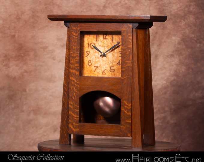 Sequoia Collection - Craftsman / Mission / Arts & Crafts Clock - Etsy