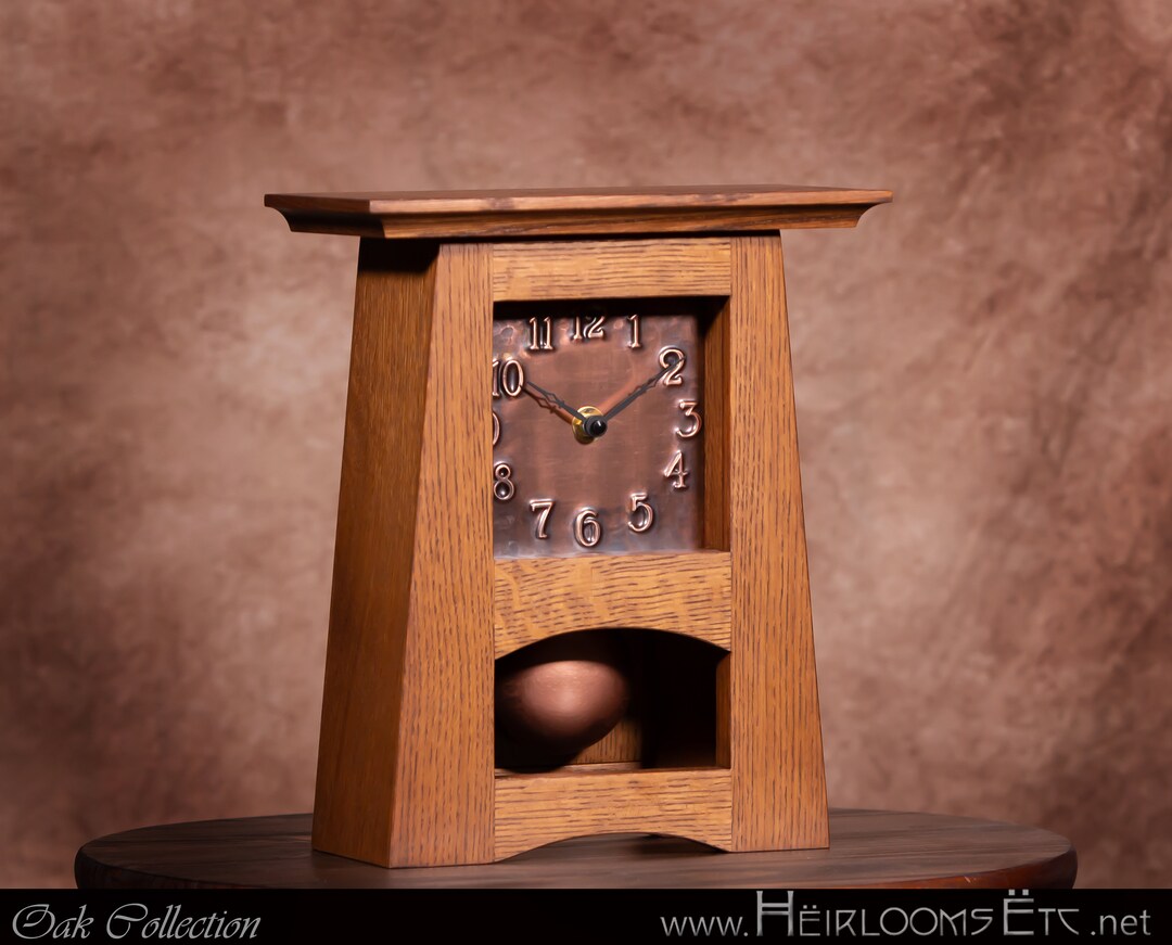 Oak Collection / Craftsman Style / Mission / Arts & Crafts Mantel Clock ...