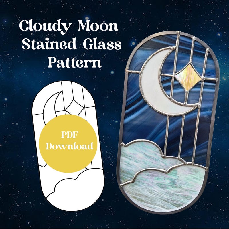 Stained Glass Moon - Etsy