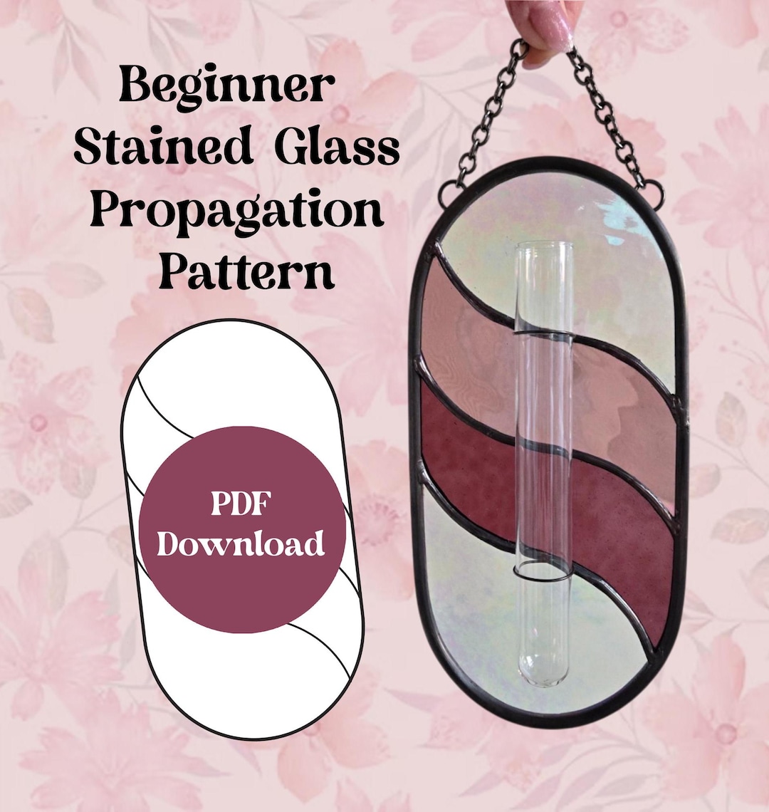 EASY Beginner Stained Glass Propagation Station Plant Holder PATTERN ...