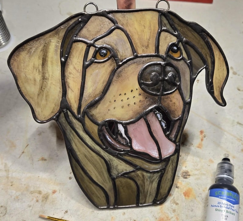 Stained Glass Dog LAB Pattern PDF Download - Etsy