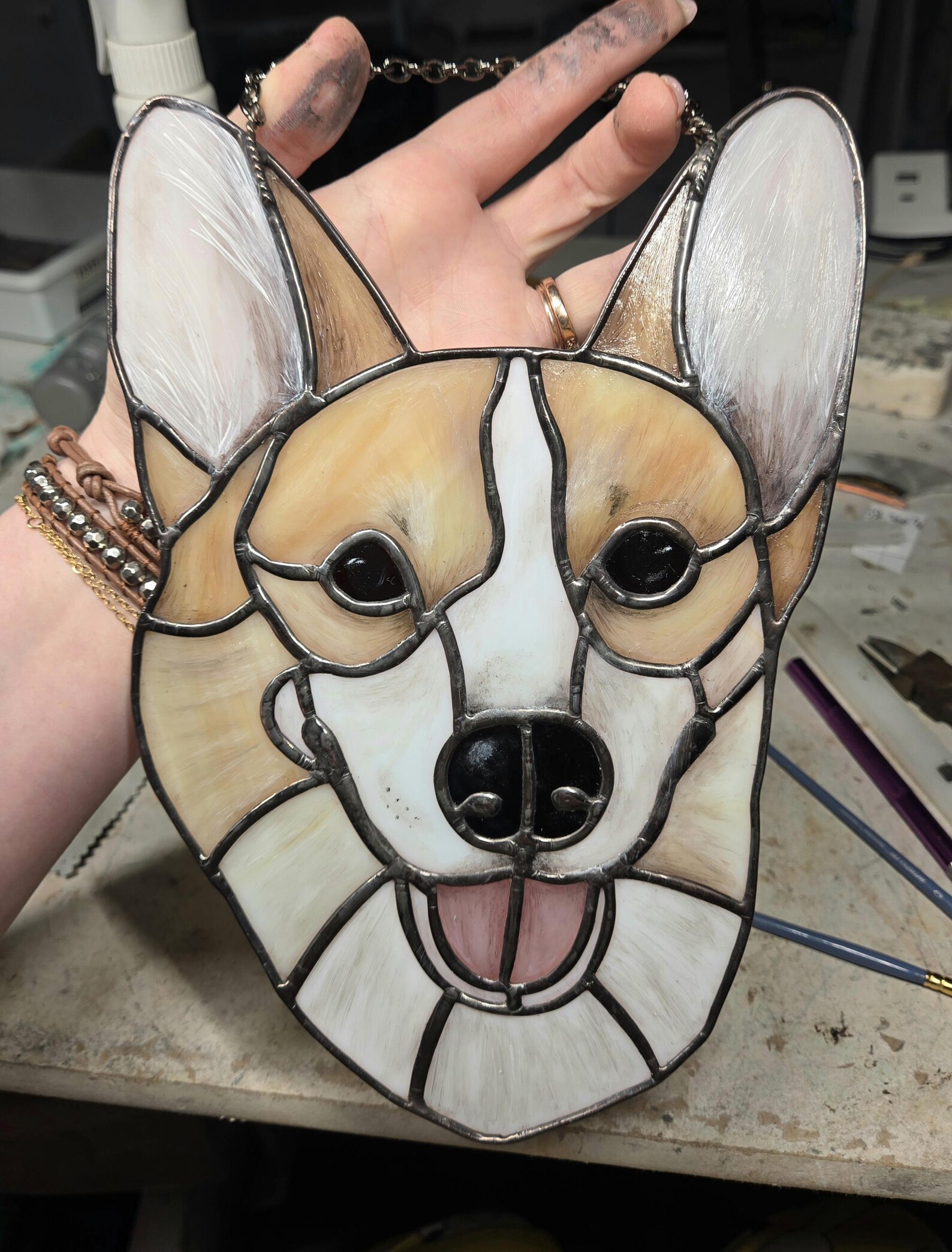 Stained Glass CORGI Dog PDF PATTERN Download - Etsy