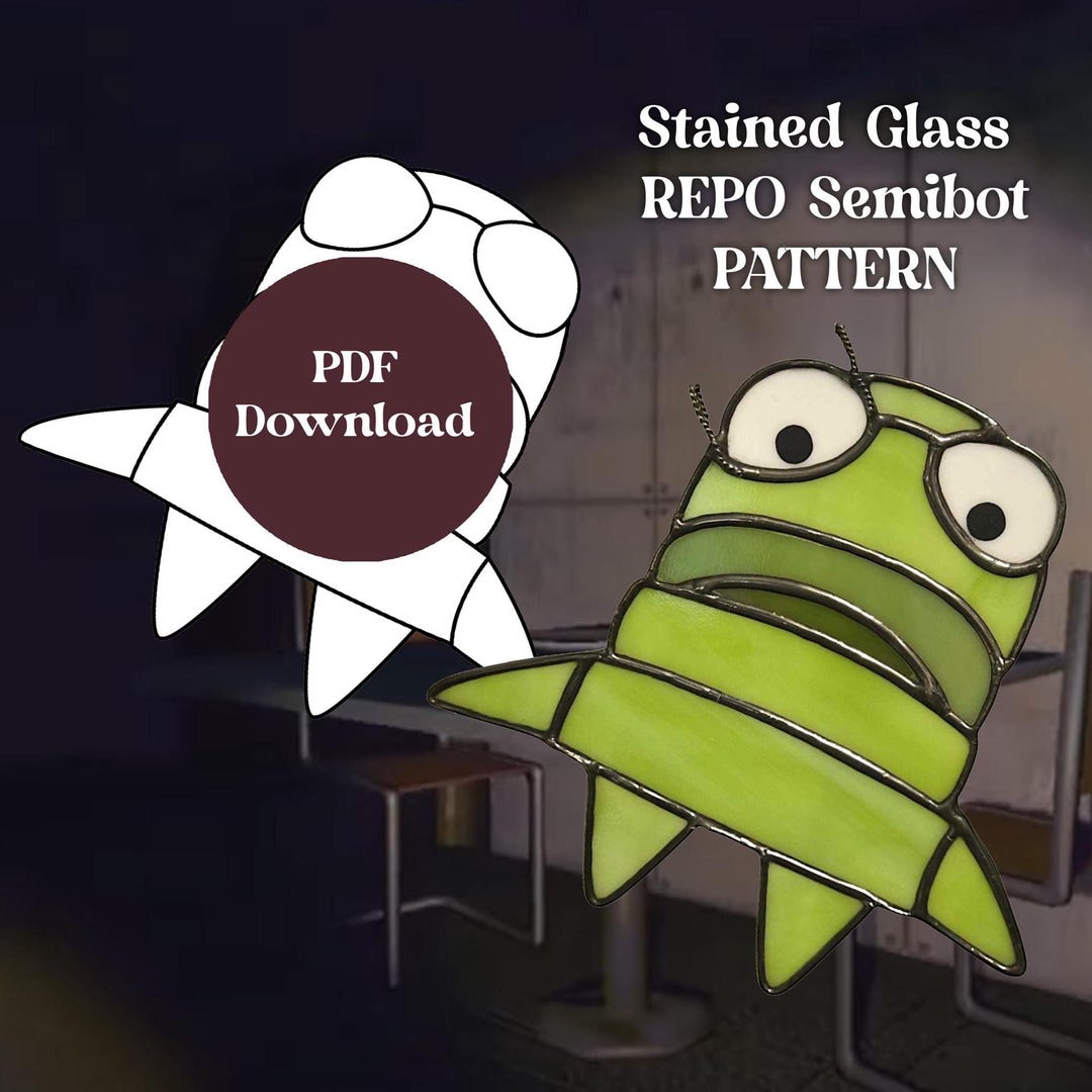 REPO Semibot Robot Stained Glass PATTERN PDF - Etsy