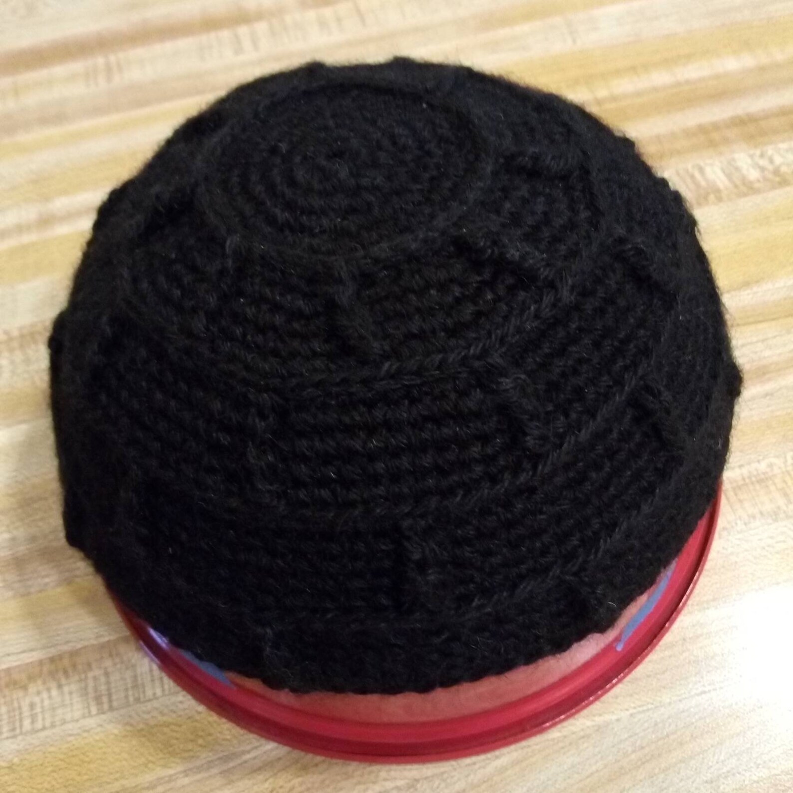 Black Pure Alpaca Kippah, Jacobs Wheel Design 9.5 Inch Customizable ...