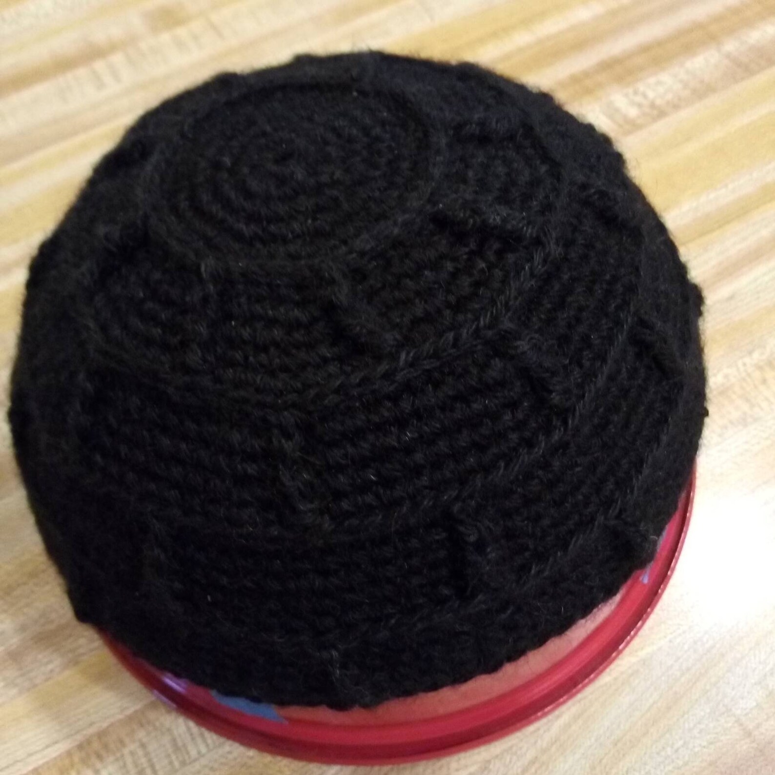 Black Pure Alpaca Kippah, Jacobs Wheel Design 9.5 Inch Customizable ...