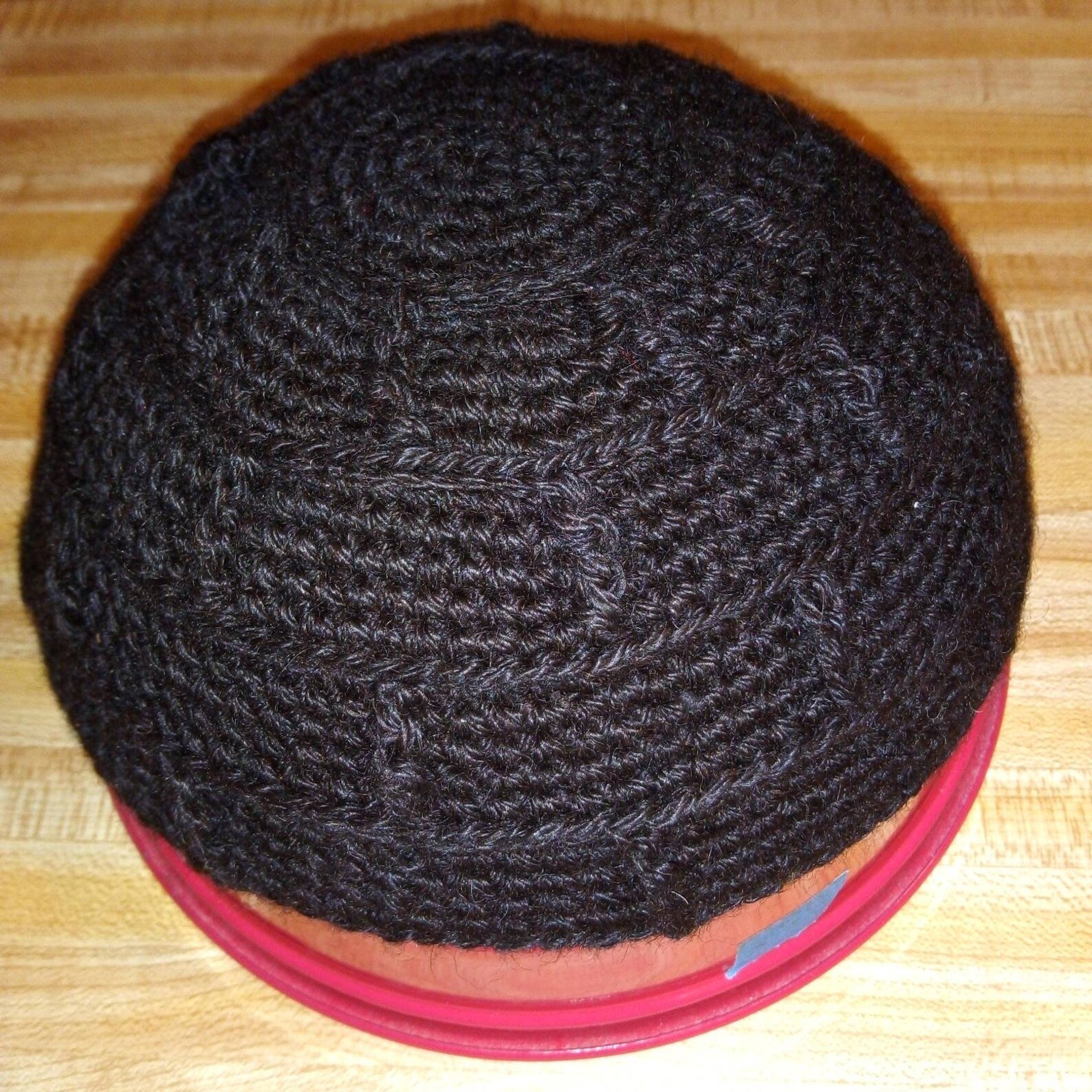 Black Pure Alpaca Kippah, Jacobs Wheel Design 9.5 Inch Customizable ...