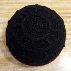 Black Pure Alpaca Kippah, Jacobs Wheel Design 9.5 Inch Customizable ...