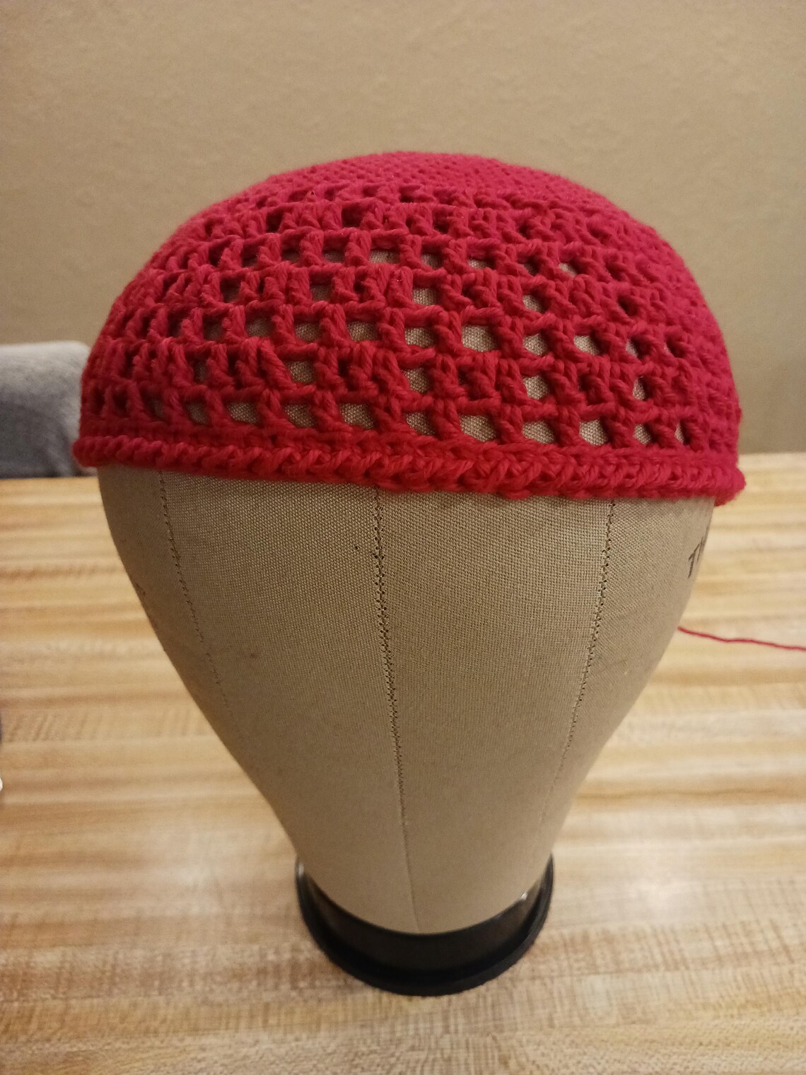 Red Cotton Kufi. Adult Sized Kufi. Vegan Kufi. Muslim Headcovering ...