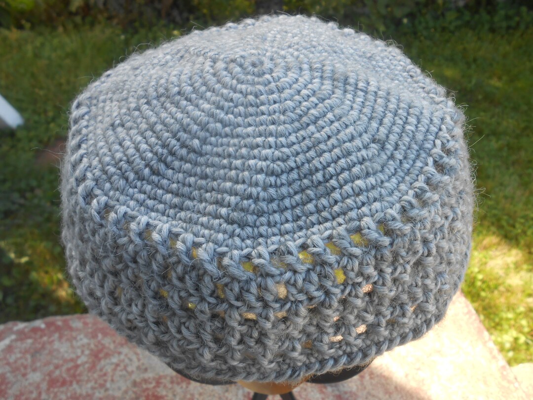 Cotton, Wool and Alpaca Kufi, Gray Ventilated Kufi, Messianic Kippah - Etsy