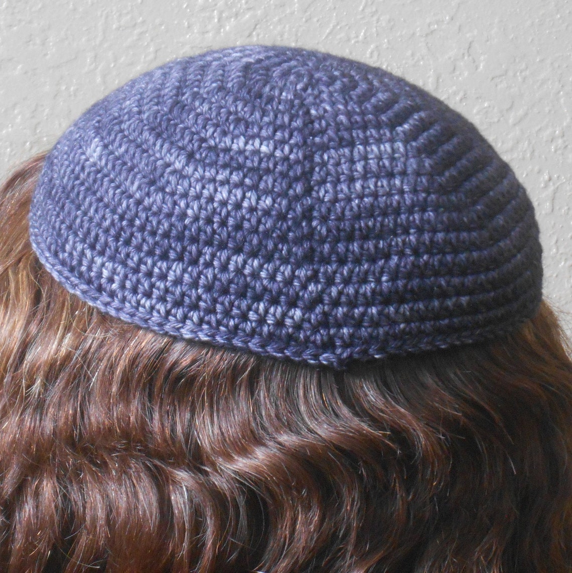 Mens Kippah in Twilight Blue Merino Wool Nine Inch Everyday - Etsy