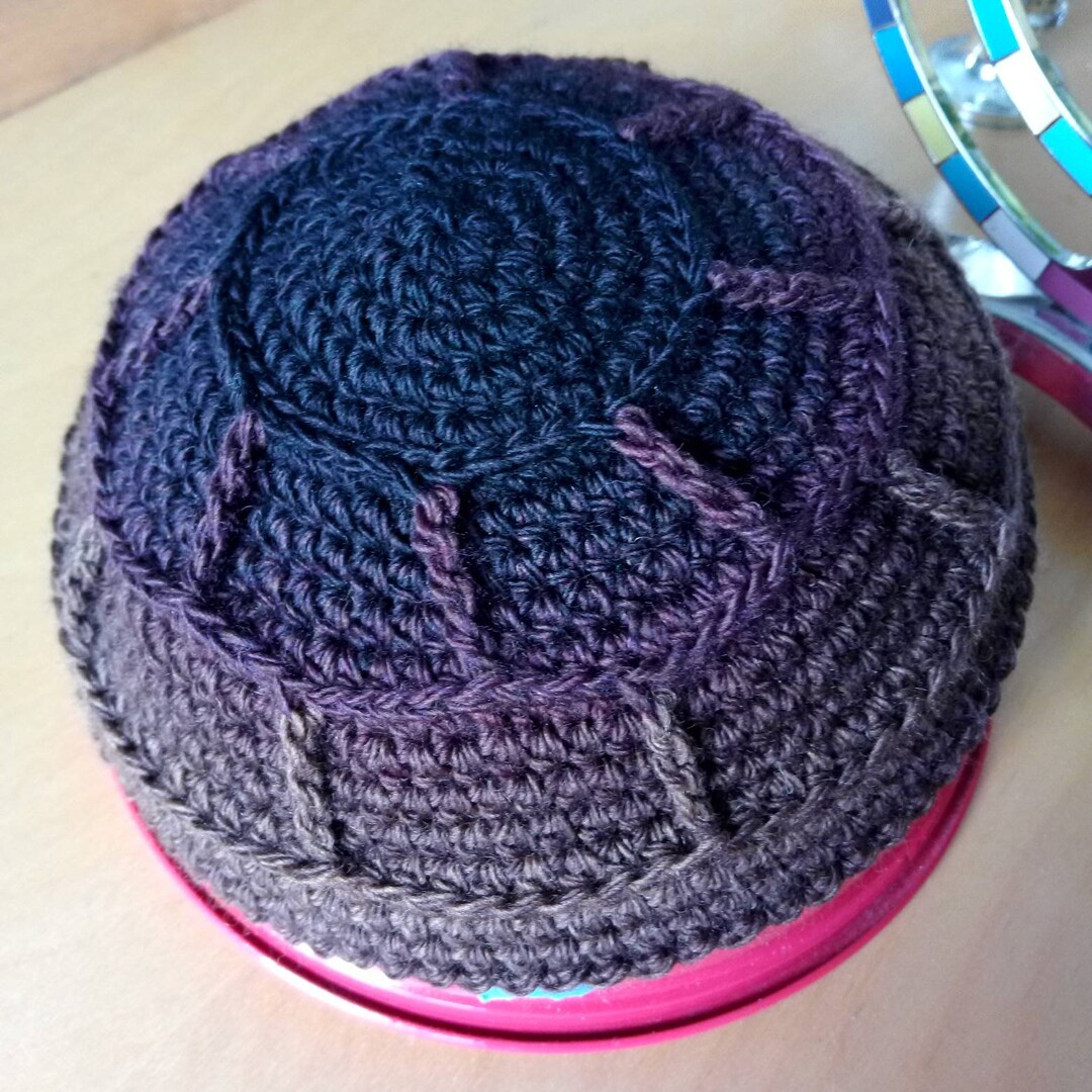 Wool Kippah, Men's Crocheted Nine Inch (23cm) Yarmulke, Judaica ...