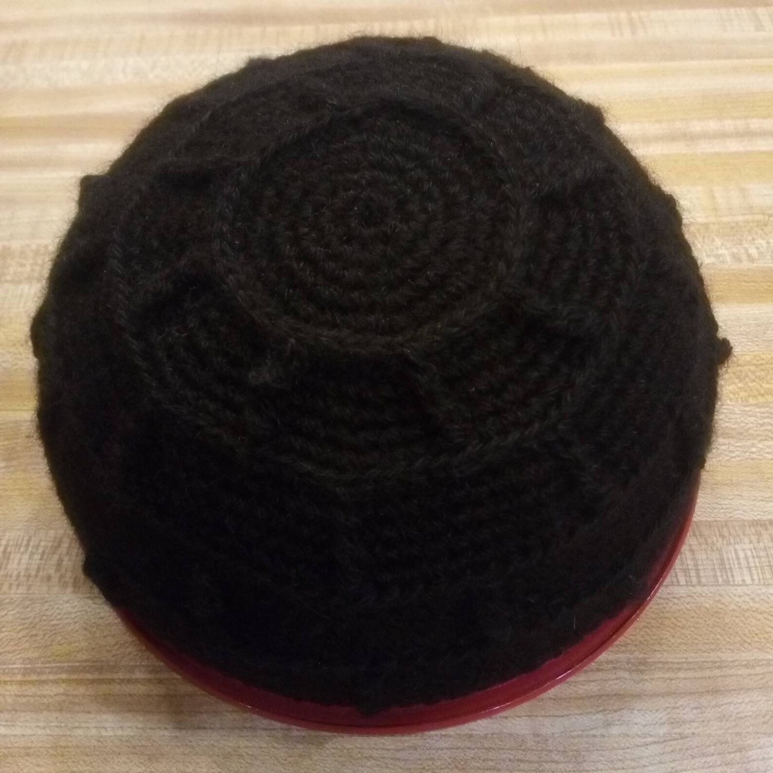 Black Pure Alpaca Kippah, Jacobs Wheel Design 9.5 Inch Customizable ...