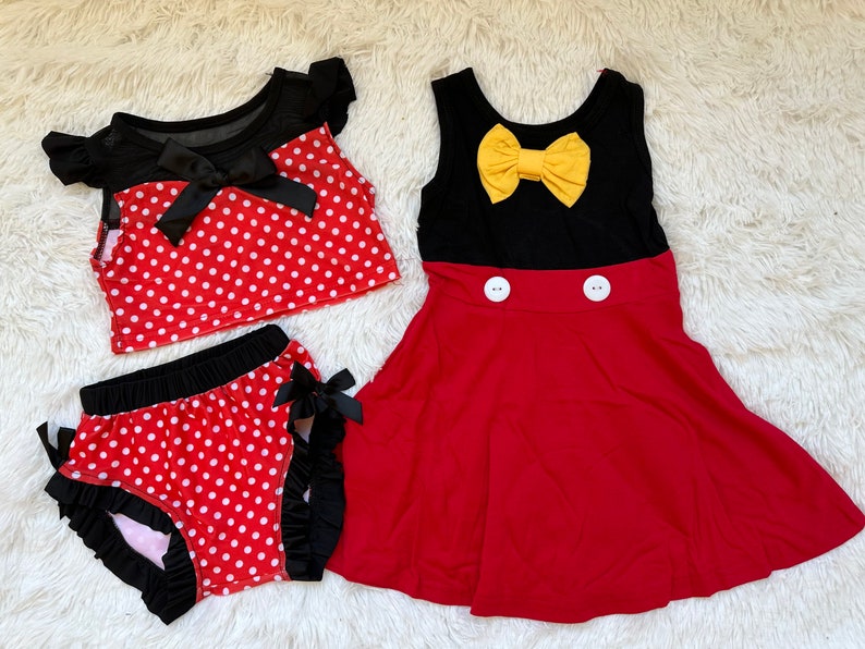 Minnie Mouse Bathing Suit Disney Princess Inspired Girls - Etsy