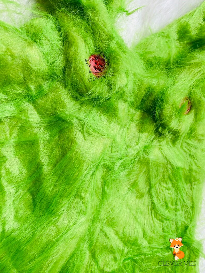 Mean Green One Overalls, Furry Green Guy Hair Bow, Green Fur Costume ...