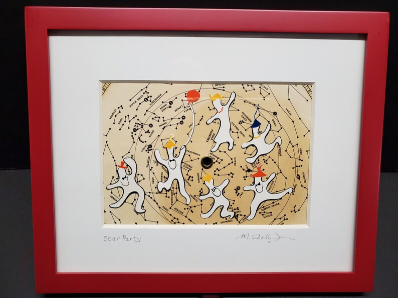 Art Collage "star Party" Stars Constellations Dancers Retro - Etsy