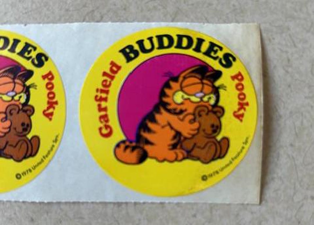 Vintage 1980s Garfield Buddies Stickers - Etsy