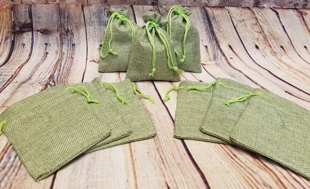 6 Pack Empty Sage Green Sachet With Drawstring Ties - Etsy