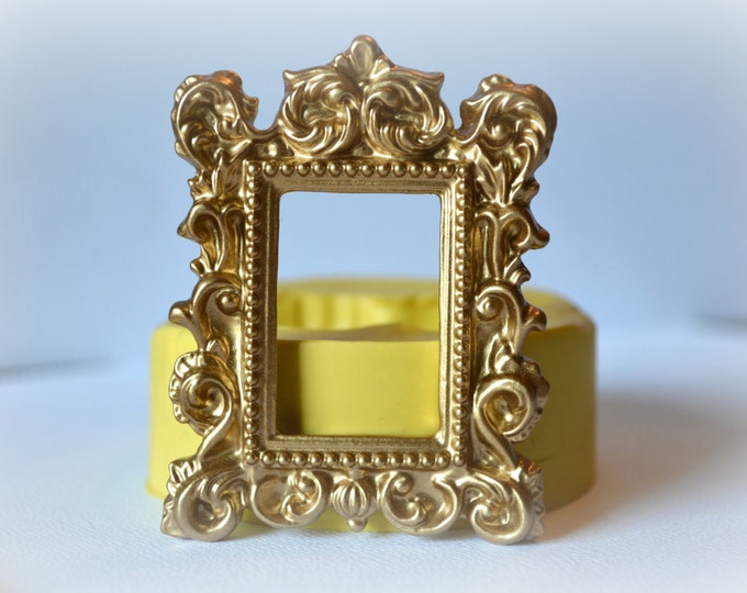 0731 Baroque Picture Frame Silicone Rubber Flexible Food Safe Mold ...