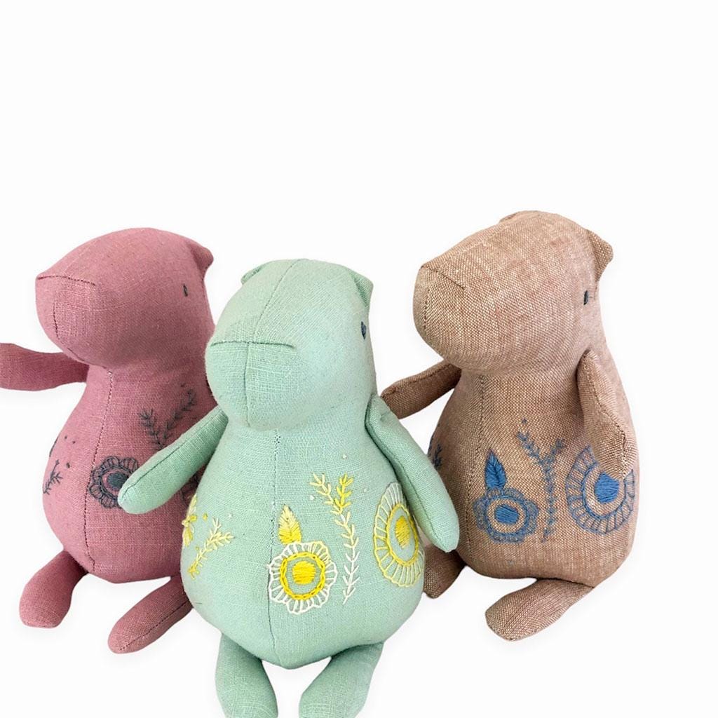 Capybara Soft Sculpture, Handmade Capybara, Hand-embroidered Stuffed ...