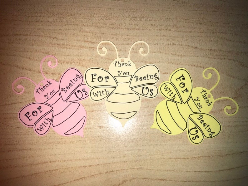Bumble Bee- Thank You for Beeing With Us- Party Favor, Gift Tags - Etsy
