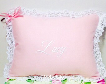 Personalized Baby Pillow Pink Baby Pillow custom Baby Gift - Etsy