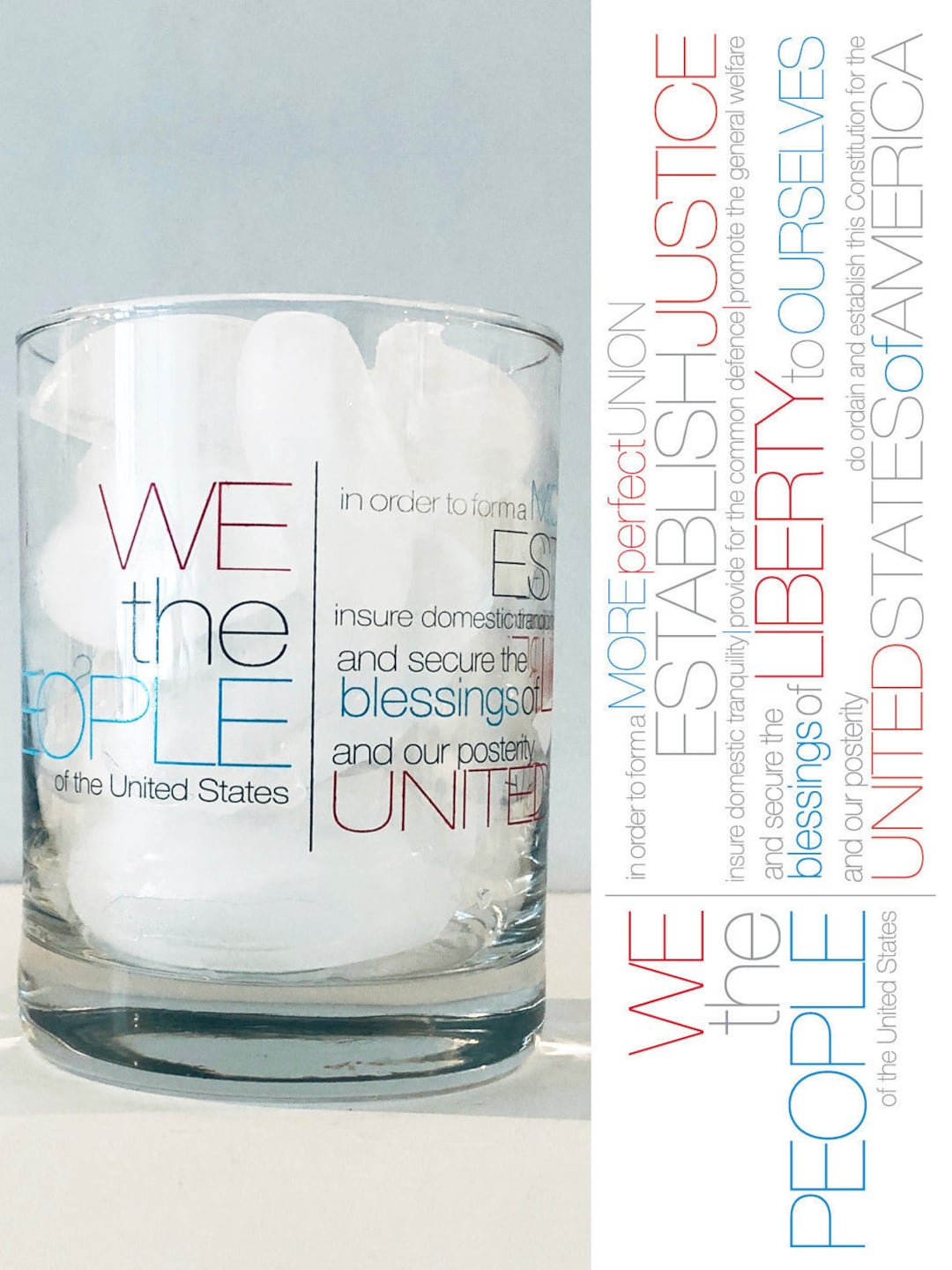 U.S. Constitution Preamble Glass - Etsy