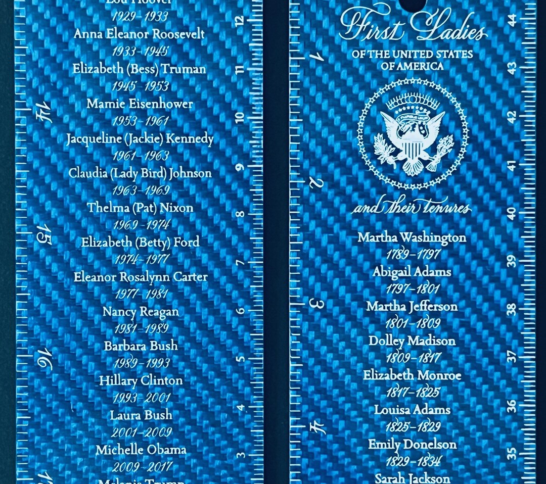 First Ladies Carbon Fiber Ruler - Etsy