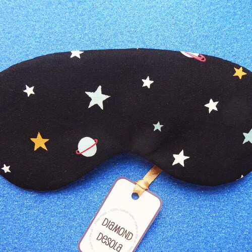 Eye Sleep Mask Cotton Blue Stars Space Galaxy Glow in the Dark - Etsy