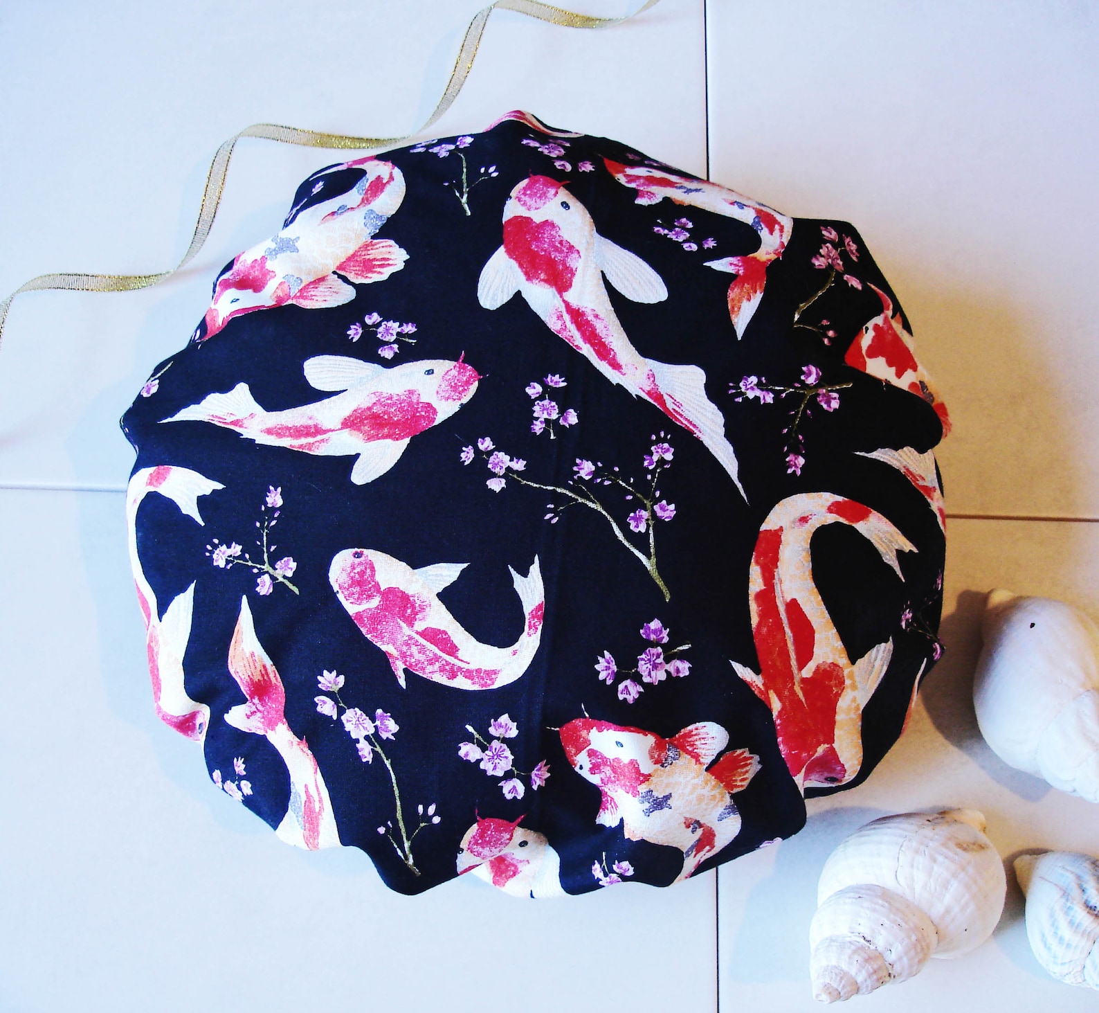 Shower Cap Carp Goldfish Print Bathing Showering Bath Hat. Soft ...
