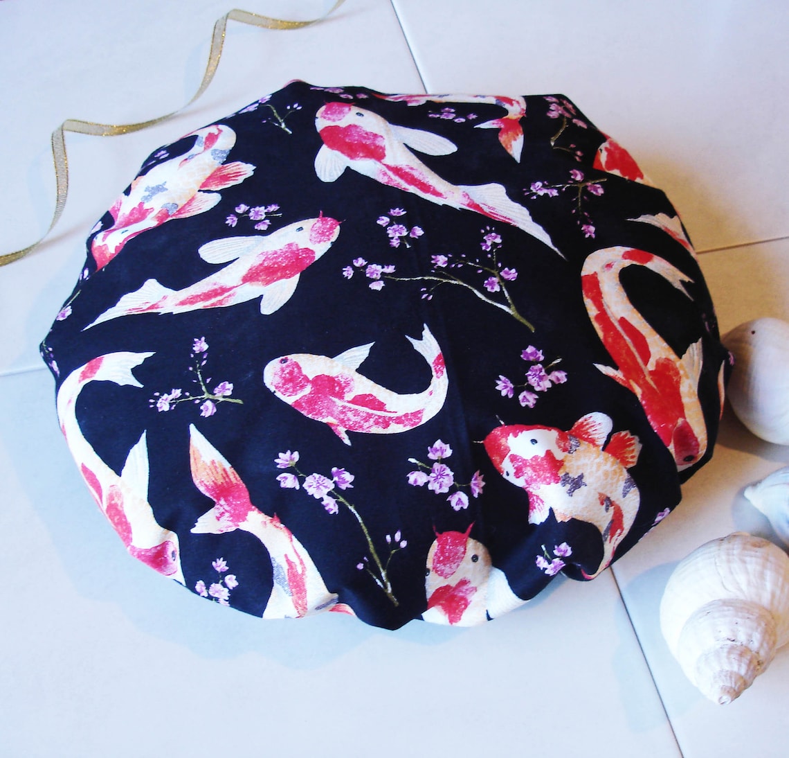 Shower Cap Carp Goldfish Print Bathing Showering Bath Hat. Soft ...