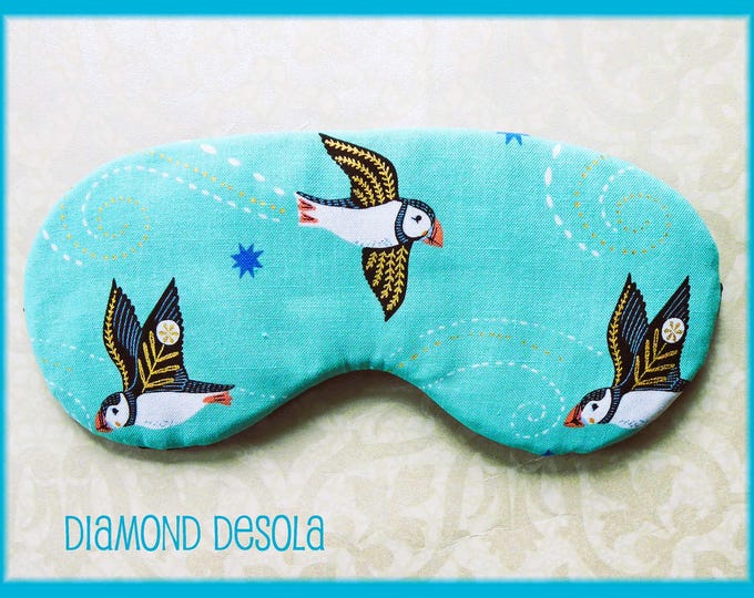 Eye Sleep Mask Bats Crescent Moon Stars Pink Purple Soft Cotton Travel ...