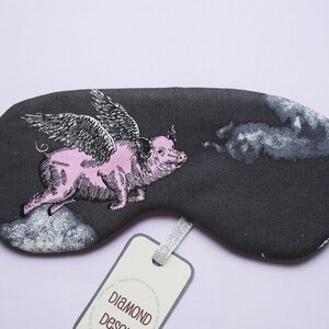 Eye Sleep Mask Flying Pig Soft Cotton Comfortable Travel Piglet Gift ...