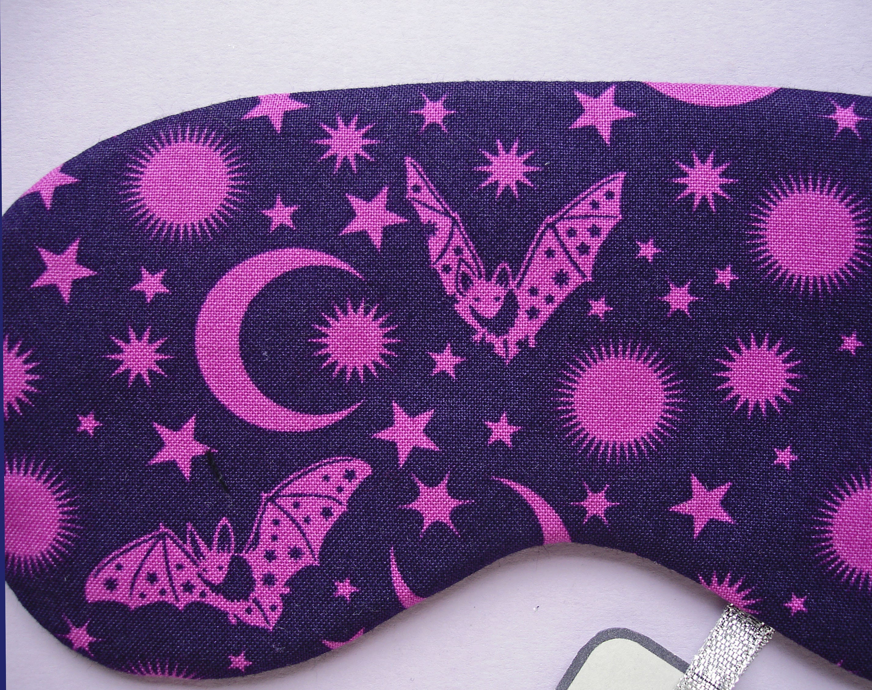 Eye Sleep Mask Bats Crescent Moon Stars Pink Purple Soft - Etsy UK