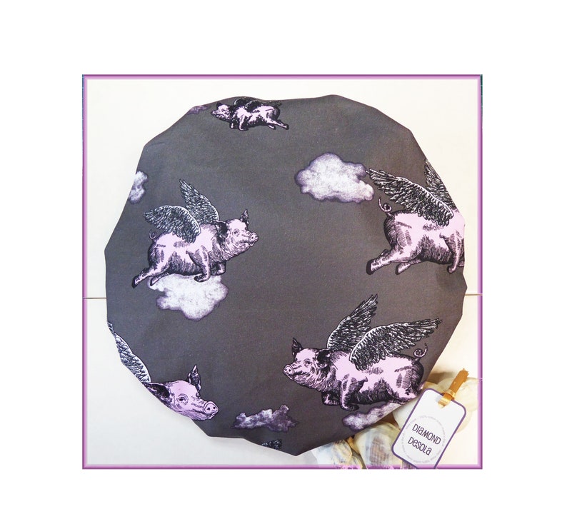 Shower Cap Flying Pigs for Bathing Showering Soft Comfortable - Etsy