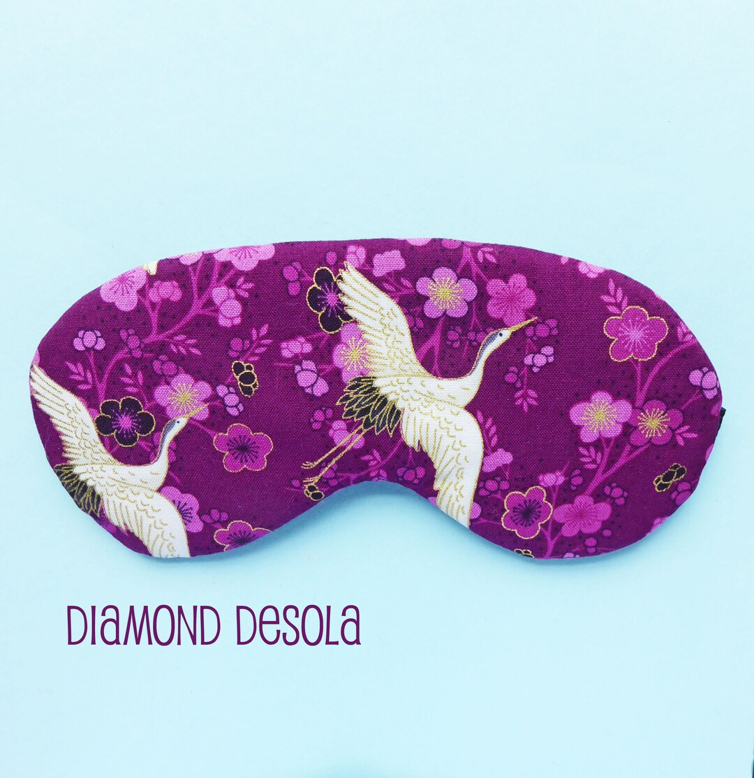 Eye Sleep Mask Cranes Flying Soft Cotton Travel Gift Blackout Relax ...