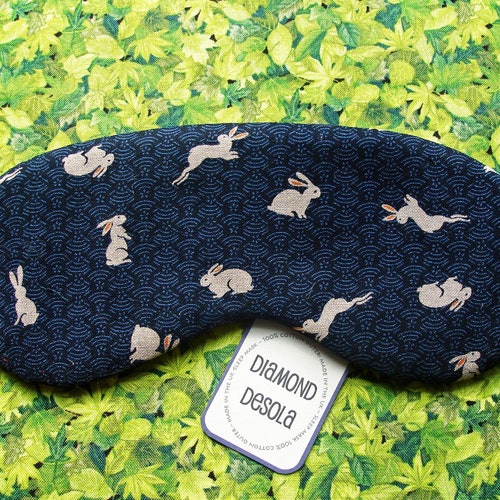 Eye Sleep Mask Rabbit Moon Bunny Soft Cotton Travel Gift - Etsy