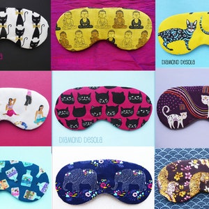 Eye Sleep Mask Bunny Rabbits Cotton Navy Japanese Style Travel Festival ...