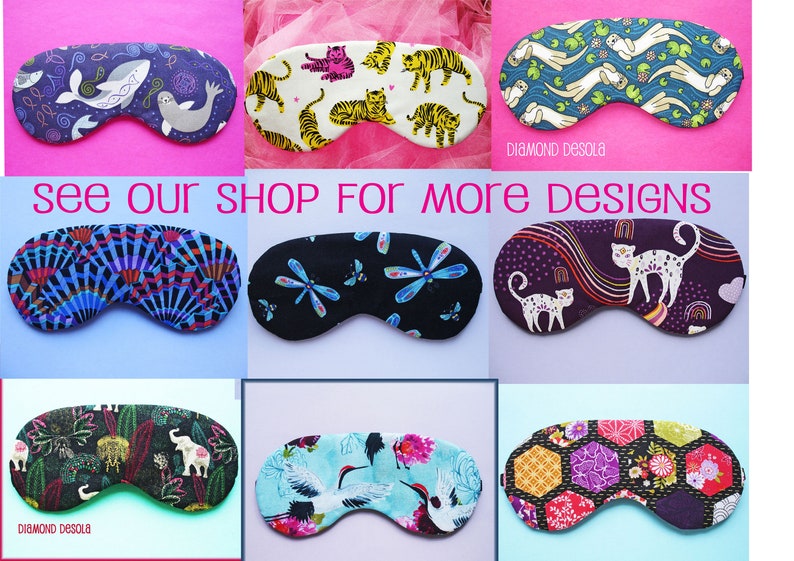 Eye Sleep Mask Ivory Koi Gold Fish Cotton Carp Japanese Style Travel ...