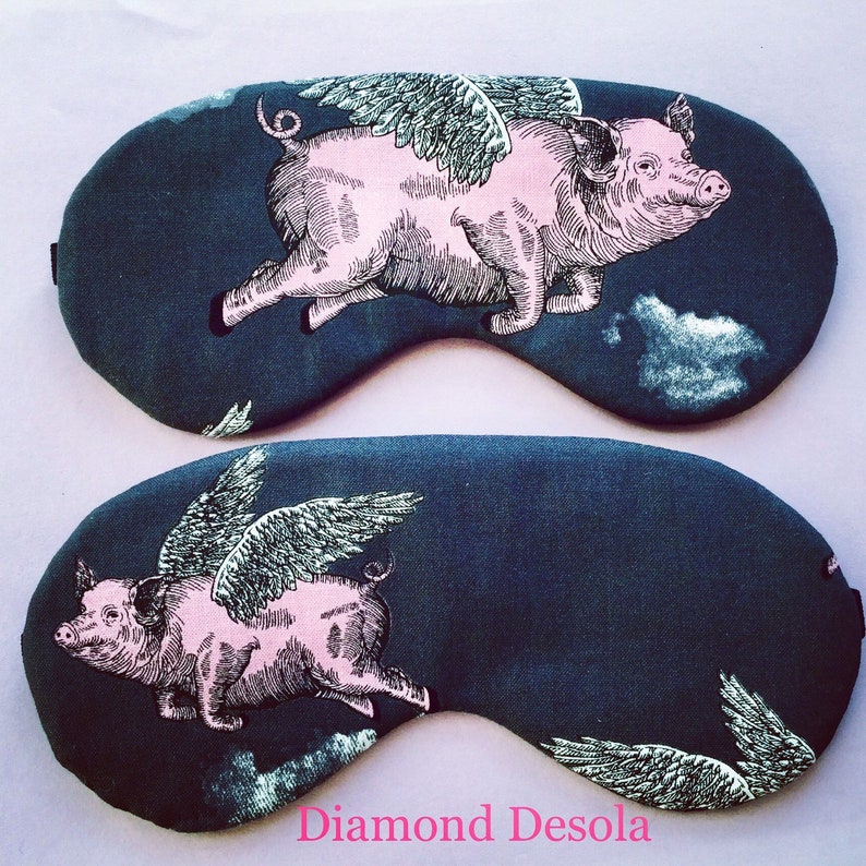 Eye Sleep Mask Flying Pig Soft Cotton Comfortable Travel - Etsy