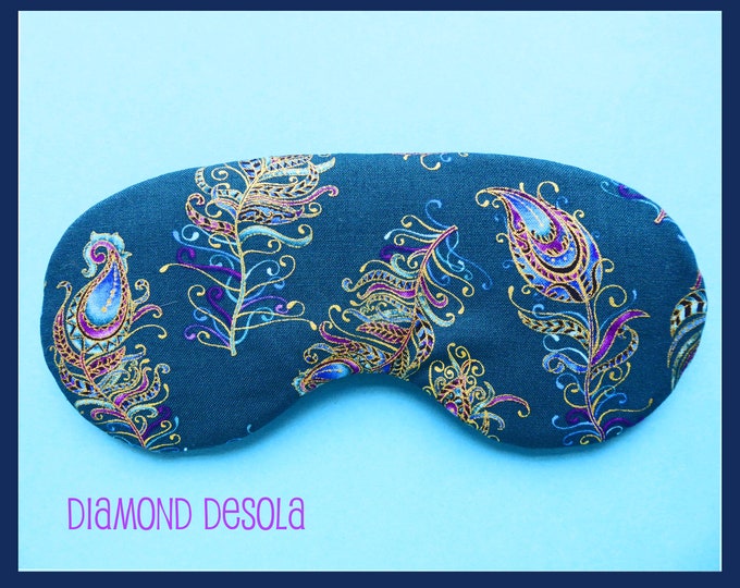 Eye Sleep Mask Bats Crescent Moon Stars Pink Purple Soft Cotton Travel ...