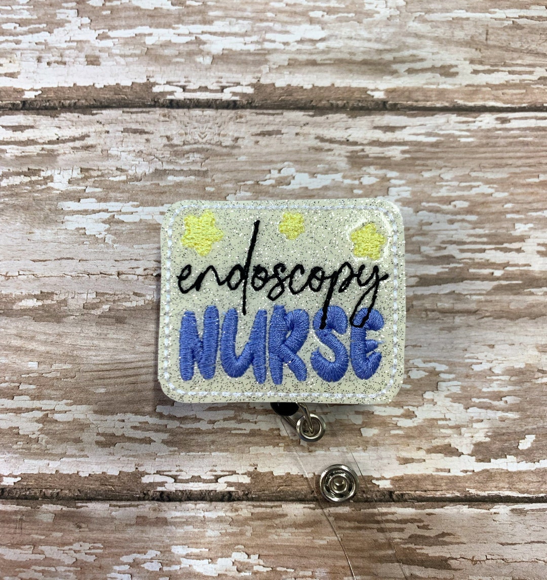 Endoscopy Nurse Vinyl PREMIUM Badge Reel choose From Permanent or ...