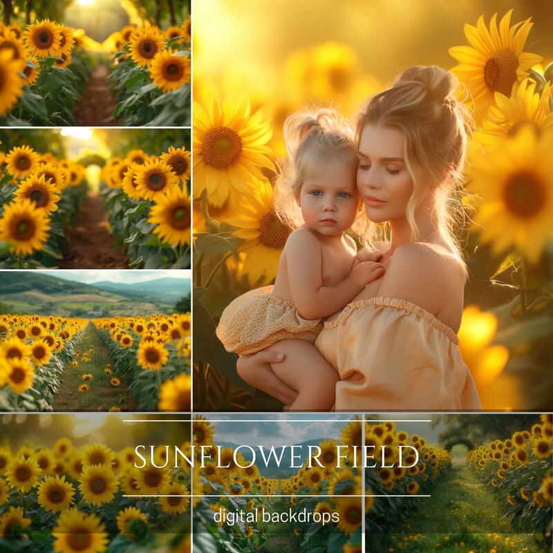 Sunflower Overlay Photoshop[ - Etsy